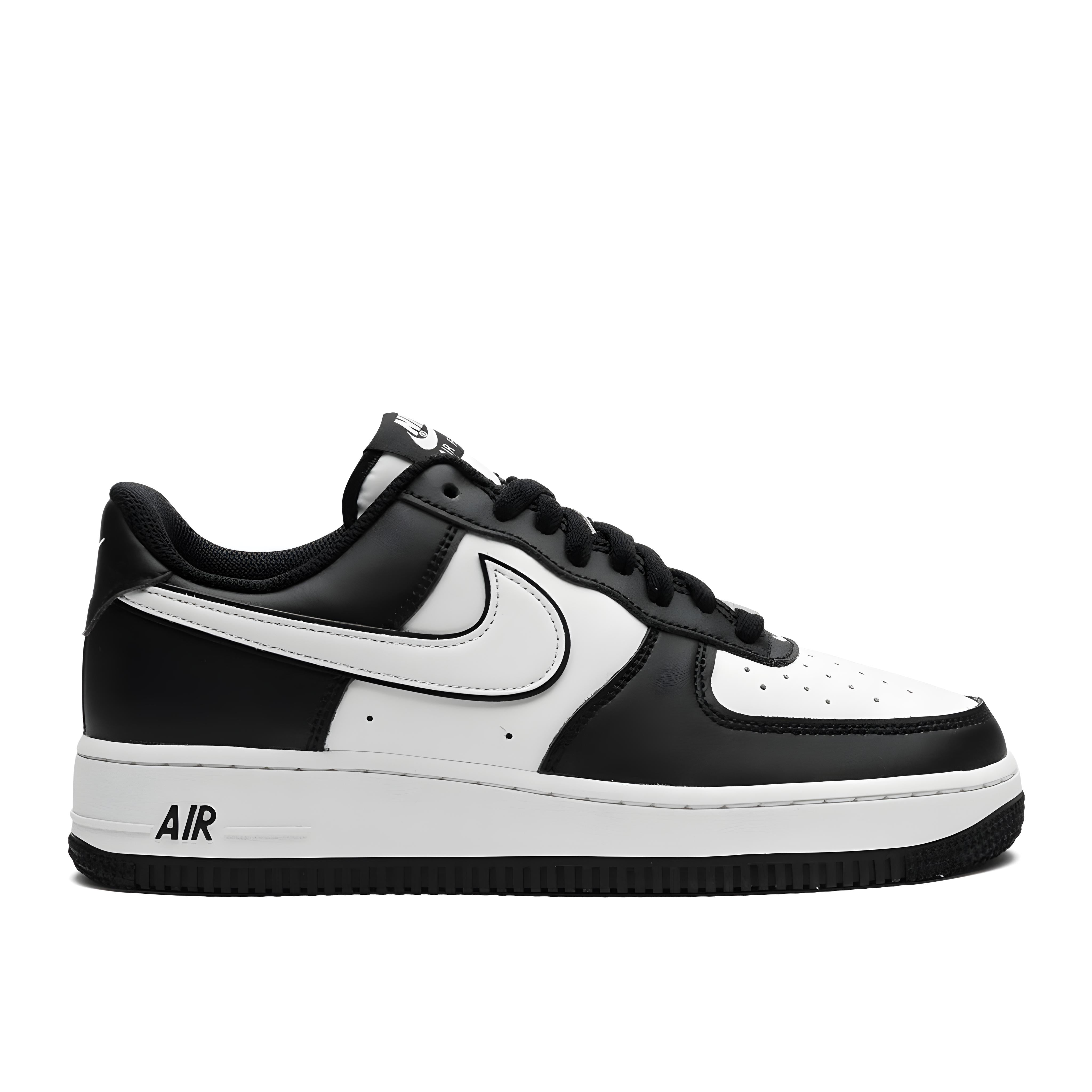 Nike Air Force 1 Low White Swoosh Panda - level shoes – Level Shoes
