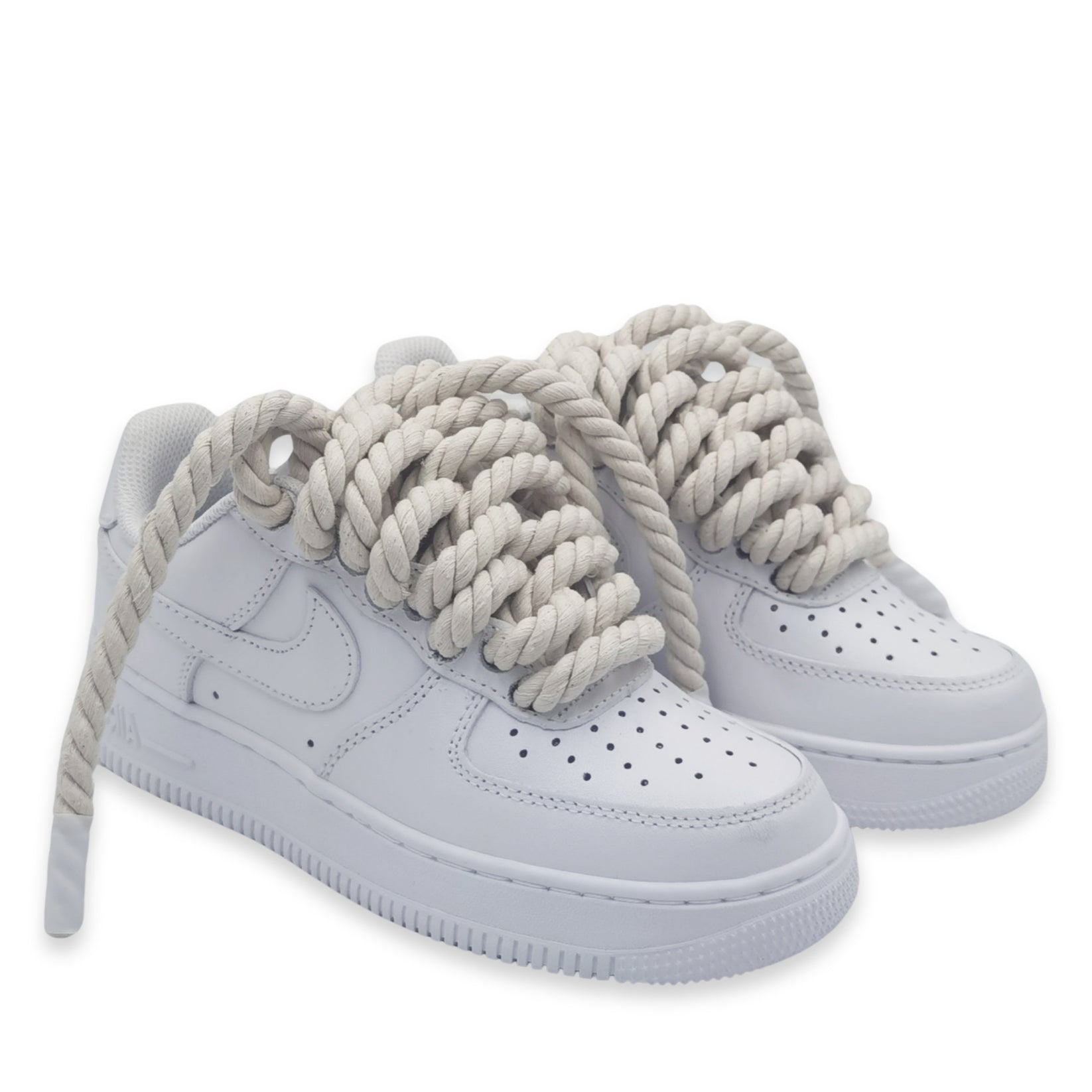 Air Force 1 Cream Custom Rope lace – Level Shoes