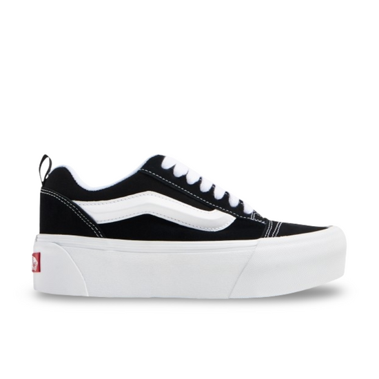 Vans Women's KNU Skool Stack Black/White – Level Shoes